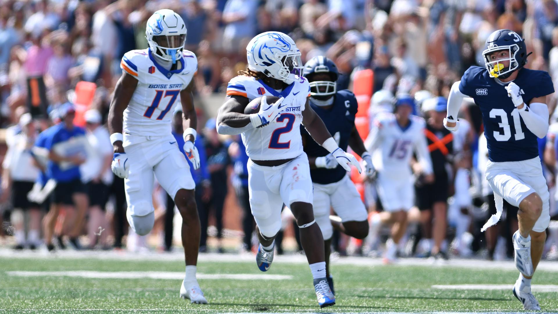 Boise State outlasts Georgia Southern 56-45 behind Jeanty's 6 TDs ...
