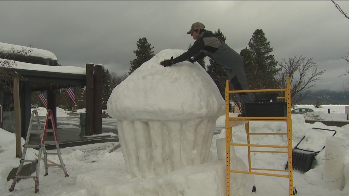 'You just have to make do with what you've got': Snow sculptors adjust ...