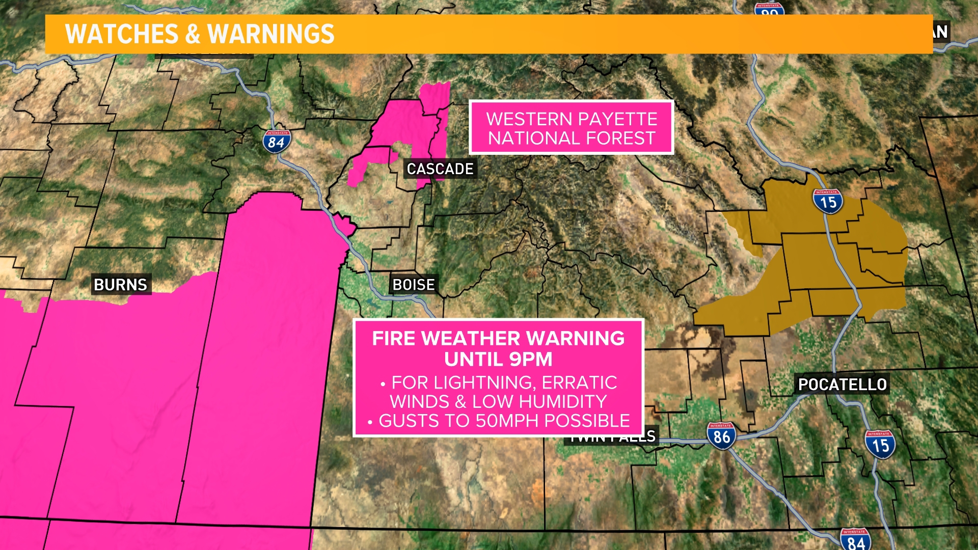 First fire weather warning of the season issued for June 26 | ktvb.com