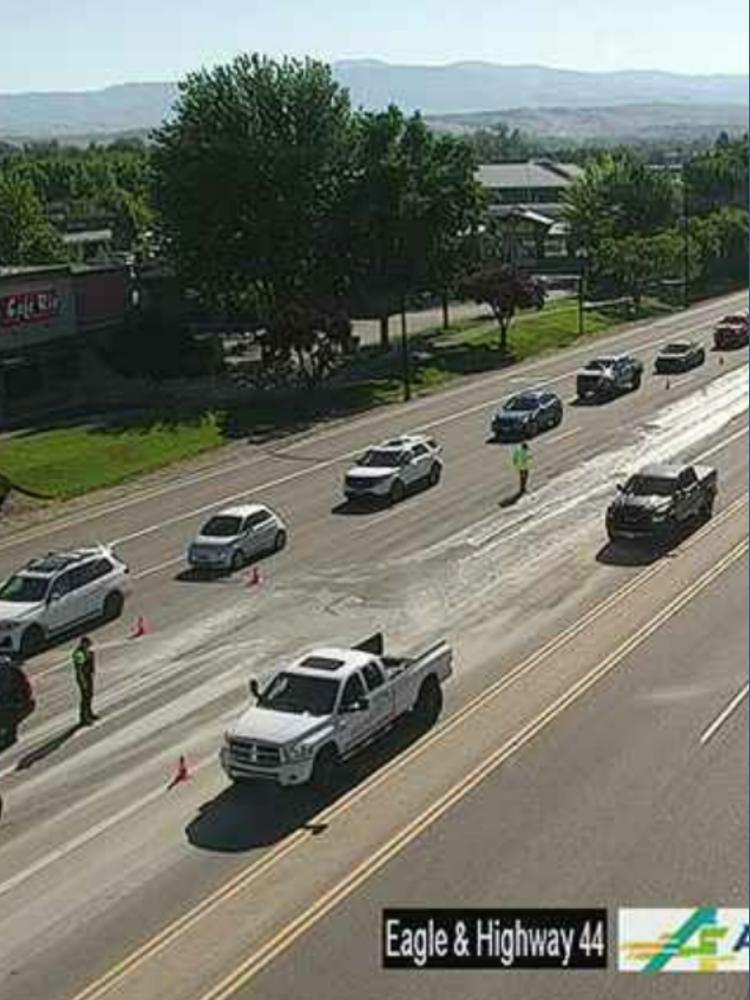 Concrete spill slows Eagle traffic on Highway 44 | ktvb.com