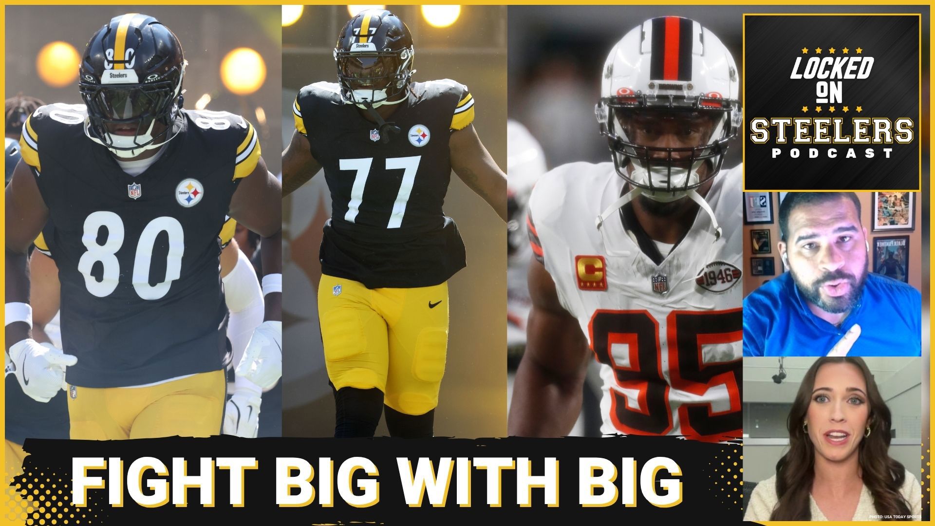 Steelers' Darnell Washington, TEs Huge vs Browns, Myles Garrett | Aaron ...
