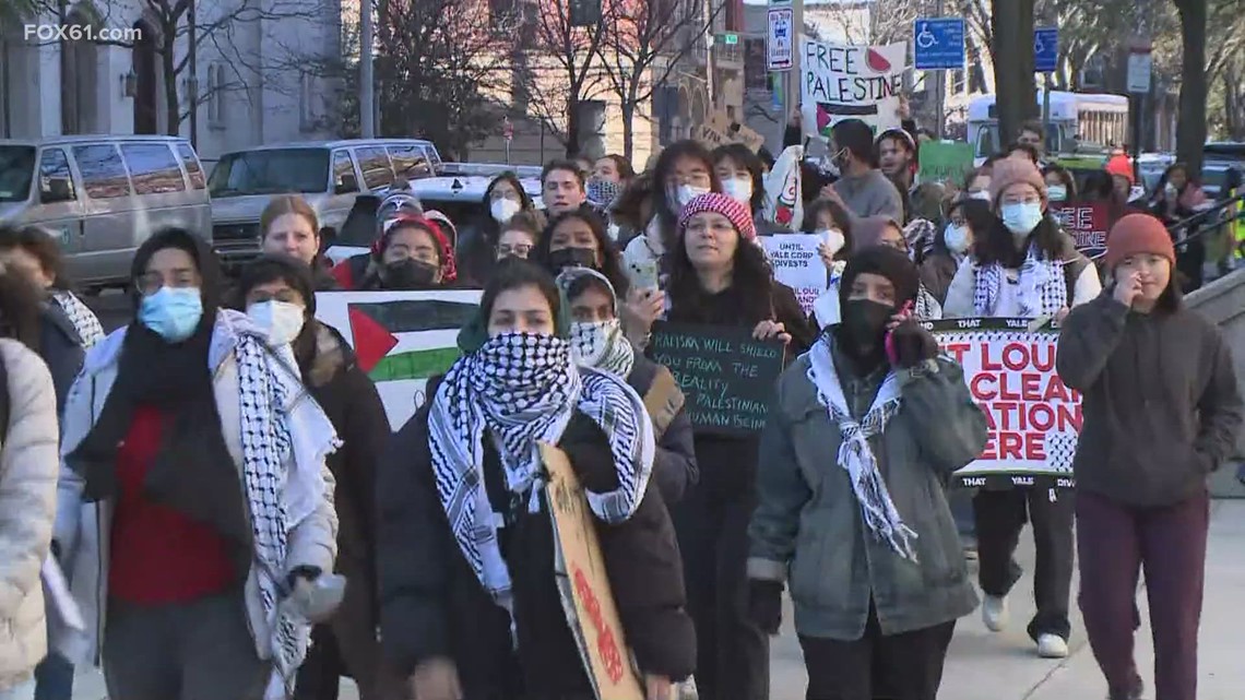 Intersection reopened following pro-Palestinian protest from Yale ...