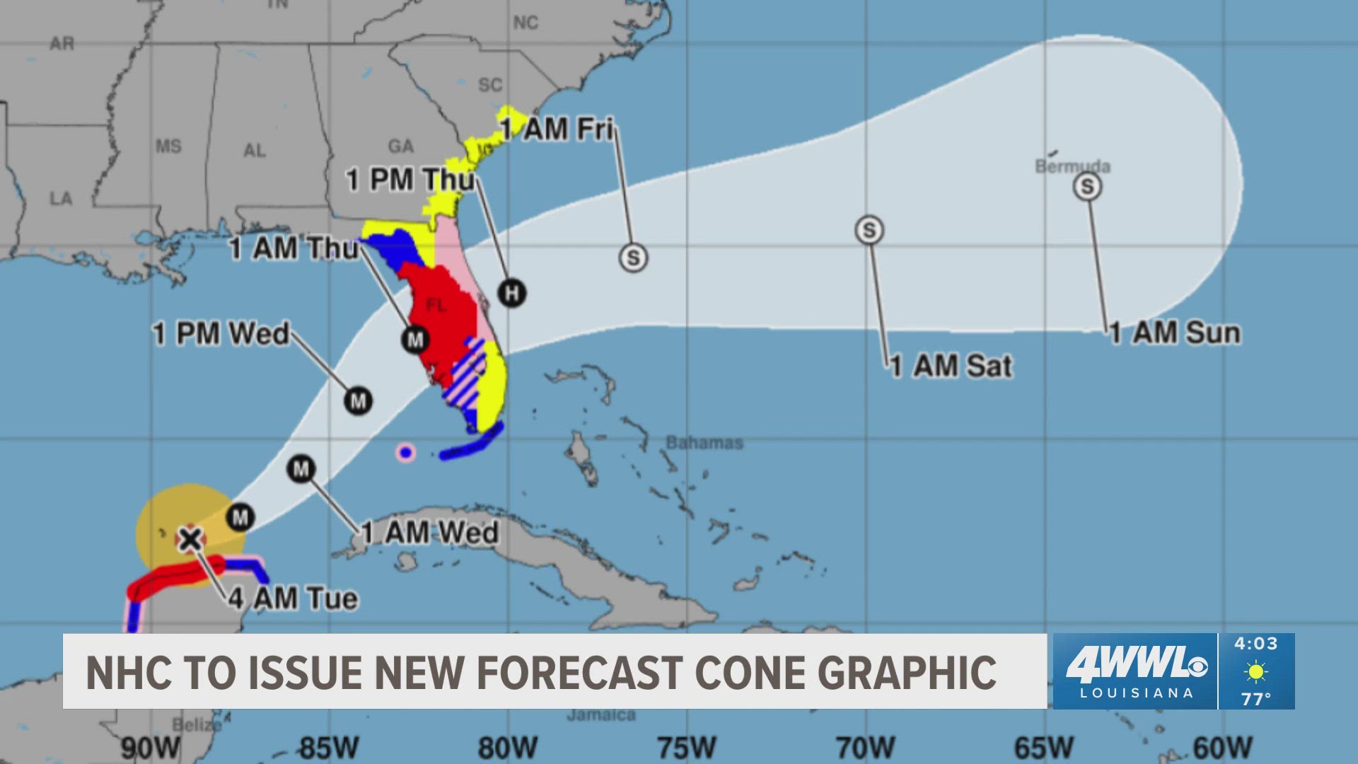 The National Hurricane Center unveiled a new hurricane cone design for ...